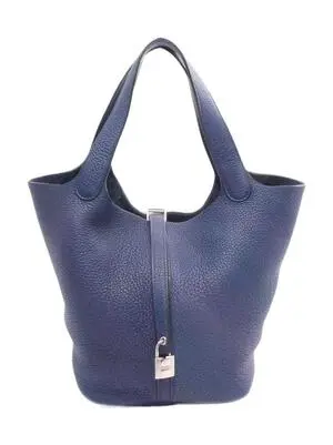 Hermès 2019 Clemence Picotin Lock 22 Handbag Blue