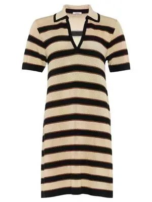 ERES Hémisphère Striped Knitted Mini Dress - Neutrals