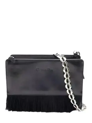 DIOR Christian Dior Leather Fringe Chain Crossbody Bag