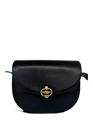 Celine 20th Century Leather Carriage Crossbody Bag - Black
