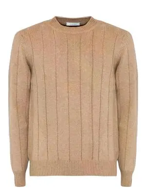 CRUCIANI Ribbed Knit Sweater - Neutrals