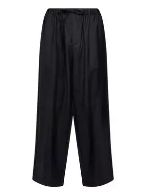 ROSE BURRITO Wide Leg Trousers With Drawstring Waist - Blue