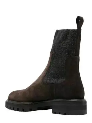 HENDERSON BARACCO Suede Panelled Boots - Brown
