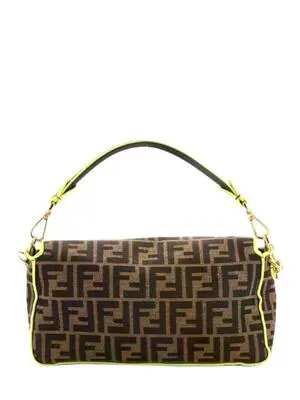 Fendi Baguette Nm Bag Zucca Canvas Medium Shoulder Bag - Brown