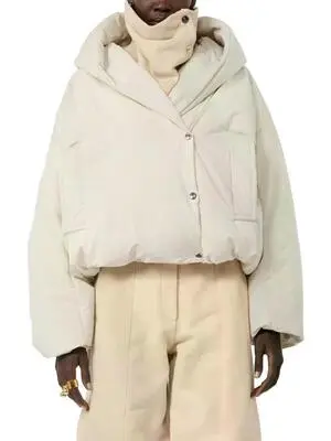 Sportmax Quilted Hooded Jacket - Neutrals