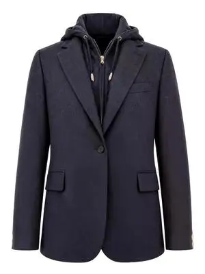 ELEVENTY Eleventy Hooded Single-Breasted Blazer