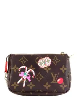 LOUIS VUITTON Pochette Accessoires Limited Edition Monogram Canvas Mini Clutch Bag - Brown