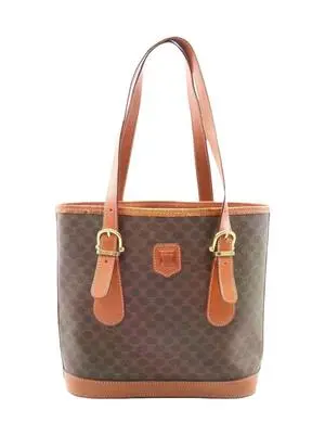 Celine Celine Macadam Coated Canvas Tote Bag Brown