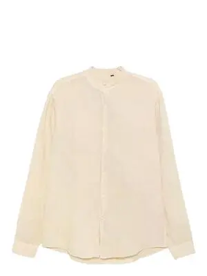 COSTUMEIN Band-collar Long-sleeve Shirt - Neutrals