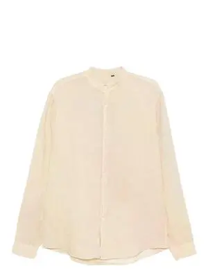 COSTUMEIN Band-collar Long-sleeve Shirt - Neutrals