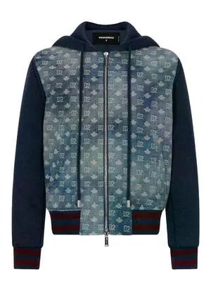 Dsquared2 Monogram Zipped Cardigan - Blue