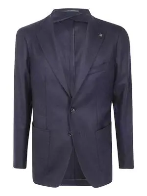 Tagliatore Logo-pin Single-breasted Blazer - Blue