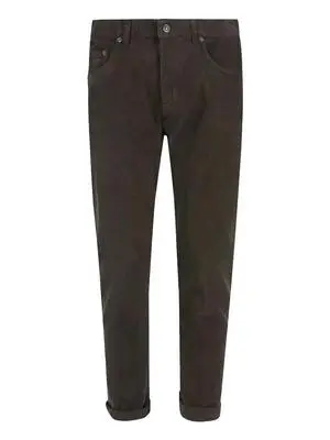 DONDUP Corduroy Straight-leg Trousers - Brown