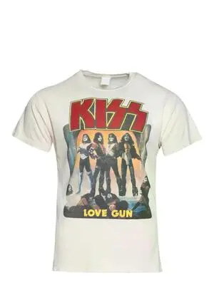 MadeWorn Kiss Graphic-print T-shirt - Neutrals