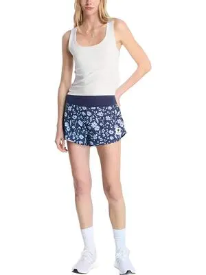 SAYSKY Floral Print Performance Shorts - Blue