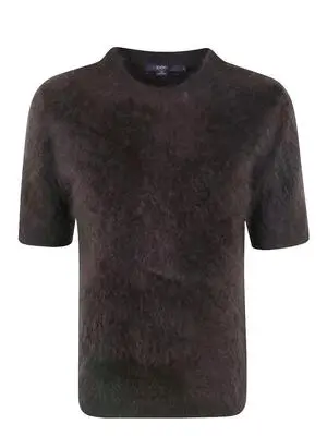 Seventy Brushed Short-sleeve Sweater - Brown