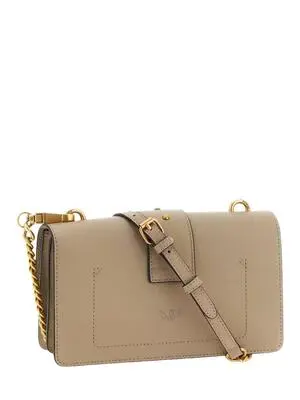 PINKO Love One Leather Crossbody Bag
