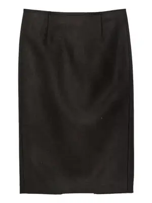 MAISON MARGIELA Asymmetric Midi Skirt - Brown