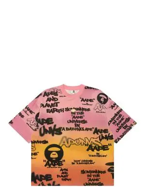 AAPE BY *A BATHING APE Graffiti-print T-shirt - Pink
