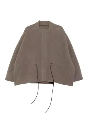 Rick Owens Sail Self-tie Flared Jacket Grey