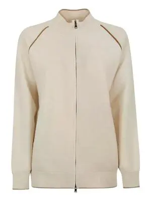 Kiton Zip-up Raglan-sleeve Cardigan - Neutrals