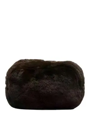 Apparis Faux-fur Make-up Bag - Brown