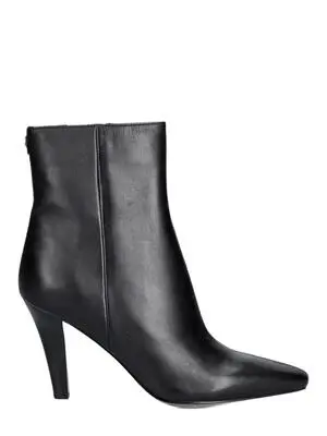 Guess Pointed-toe Leather Ankle Boots - Black