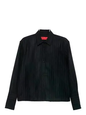 THELATEST Codie Pinstripe Long-sleeve Shirt - Blue