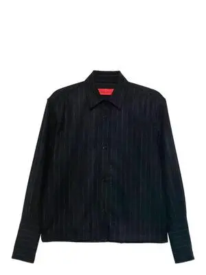 THELATEST Codie Pinstripe Long-sleeve Shirt - Blue