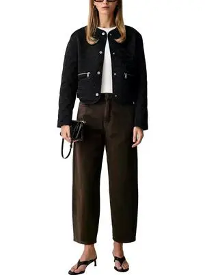 Guess Logo Quilted Jacket - Black