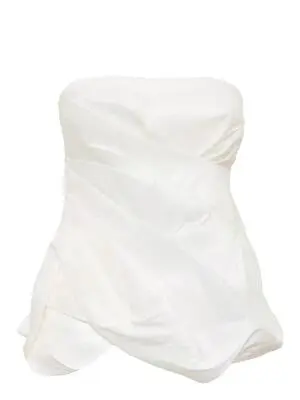 Acler Dorval Strapless Top - White