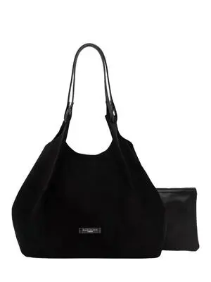 GIANNI CHIARINI GIANNI CHIARINI Large Suede Tote Bag With Logo Patch