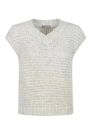 HERNO Herno Sequin Embellished V-Neck Sweater