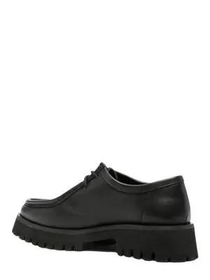 SERGIO MORETTI FIRENZE Lace-up Lug Sole Loafers - Black