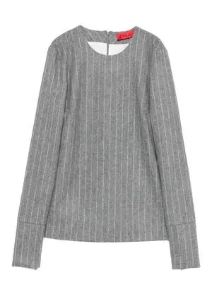 THELATEST THELATEST Elisa Pinstripe Long-Sleeve Top Grey