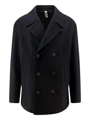 HEVO Double-breasted Peacoat - Blue