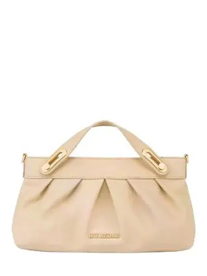 Moschino Ruched Tote Bag Neutrals