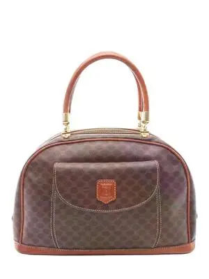 Celine Macadam Coated Canvas Handbag - Brown