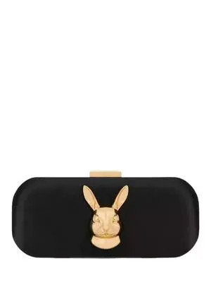 MOSCHINO Rabbit-plaque Clutch Bag