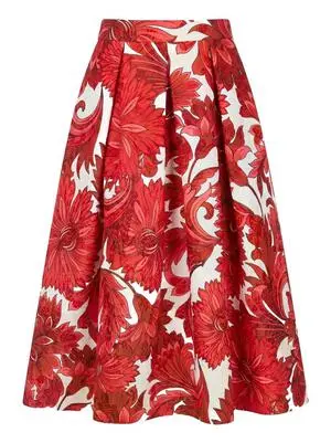 LUNATICA MILANO A-line Midi Skirt - Red