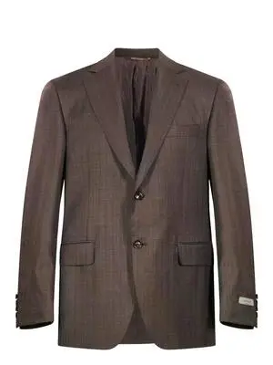 Canali Single-breasted Notched-lapels Suit - Brown
