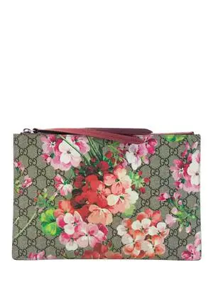 Gucci 2015-2026 Gg Supreme Blooms Clutch Bag - Neutrals