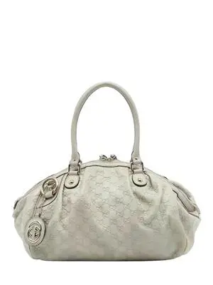 Gucci 2016-2026 Guccissima Sukey Satchel - White