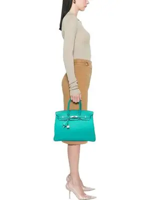 Hermès 2009 Togo Birkin Retourne 35 Handbag - Blue