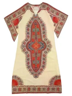 FORTELA Amira Printed Cotton Maxi Dress - Neutrals