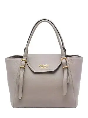 Prada 2013-2026 Vitello Phenix Satchel Grey