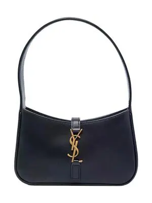 Saint Laurent Mini Le 5 A 7 Shoulder Bag In Smooth Calfskin - Black