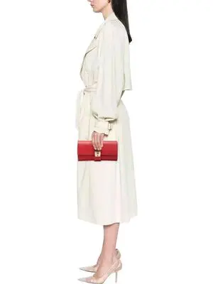 Hermès 2014 Tadelakt Medor 23 Clutch Bag Red