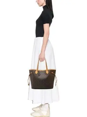 LOUIS VUITTON 2008 Monogram Neverfull Mm Tote Bag Brown