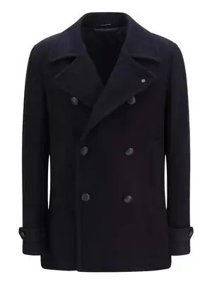 Tagliatore Double-breasted Pea Coat - Blue
